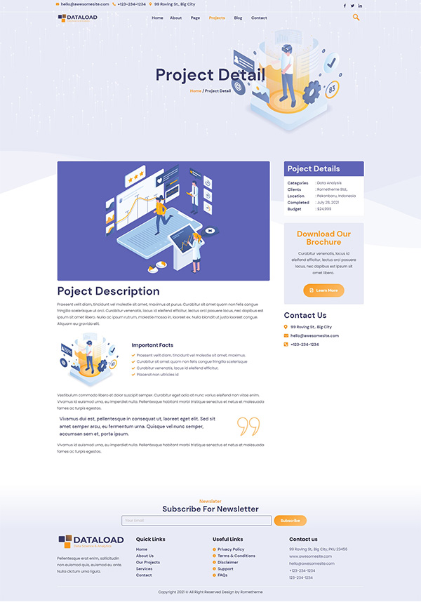 Dataload Data Science And Analytics Elementor Template Kit By Rometheme
